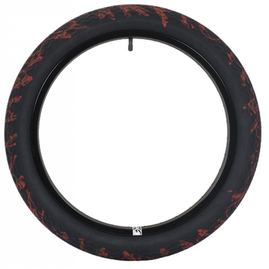 Subrosa Sawtooth Tire - Pair - Blood Splatter – Rock Bay BMX